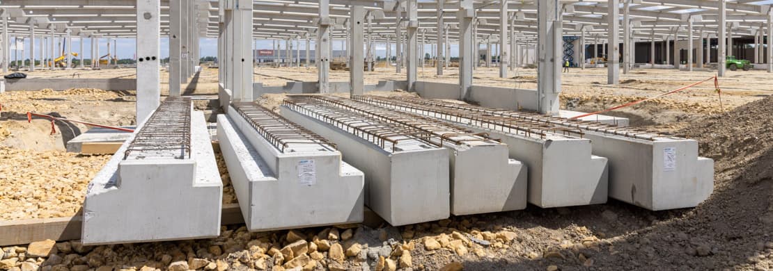 Prefabrykowane belki żelbetowe